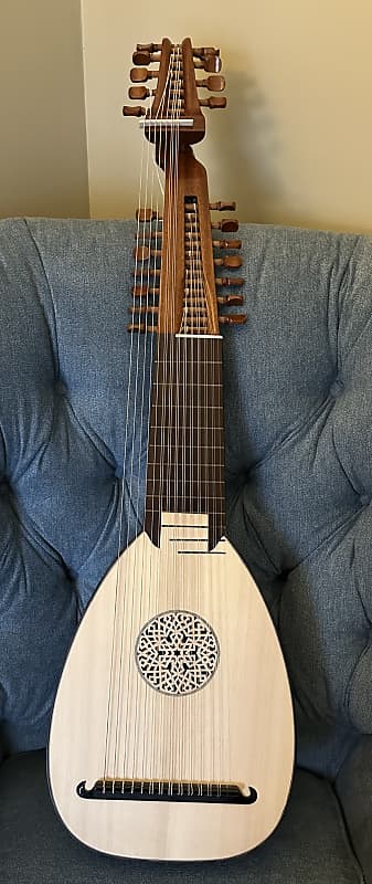14 course Baroque Archlute - Mahogany with European spruce | Reverb