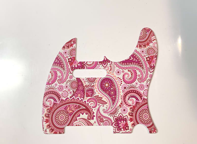 Telecaster Style Pickguard Pink Paisley | Reverb