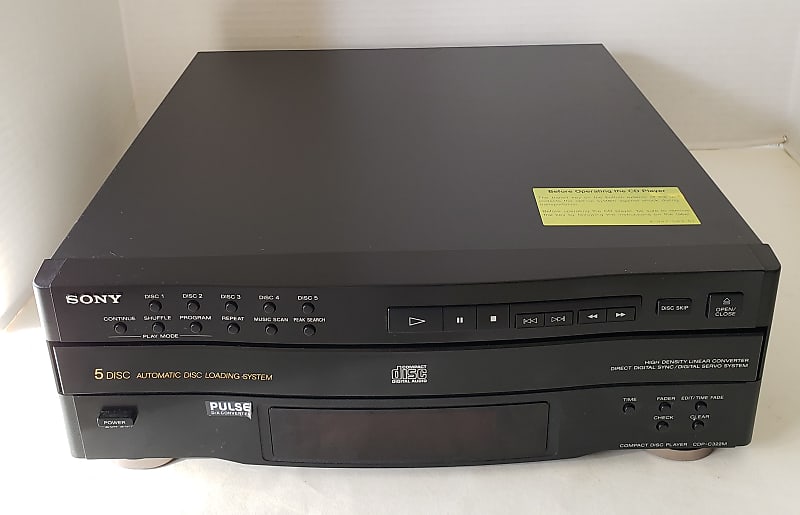 Sony CDP-C322M Vintage 1992 Automatic 5 Disc Loading System | Reverb