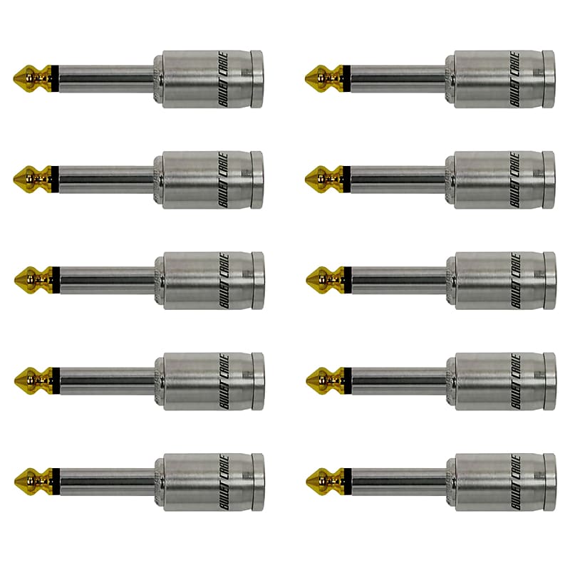 10 Pack | Bullet Cable Slug Straight Solderless Cable Plugs | Reverb