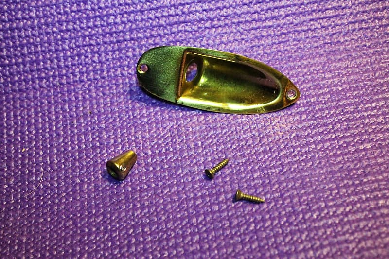 Fender Stratocaster Switch Tip and Jack Plate Brass Bronze | Reverb