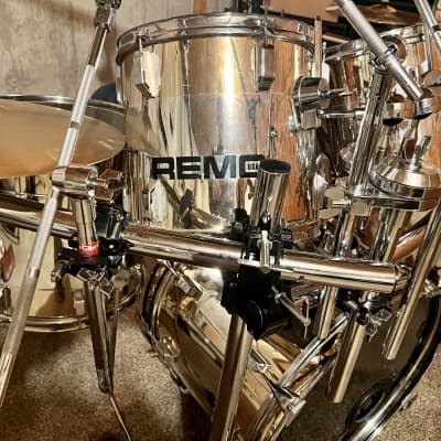 Remo Acousticon Quadura 90's - Chrome Gold Shell pack Drum | Reverb