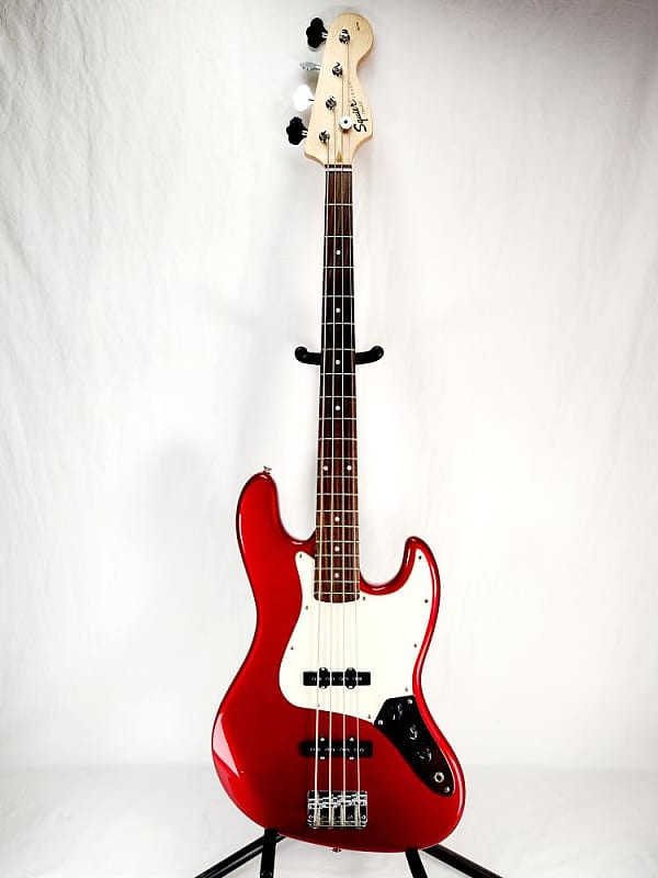 Squier Affinity Series Jazz Bass Red 4-String | Reverb