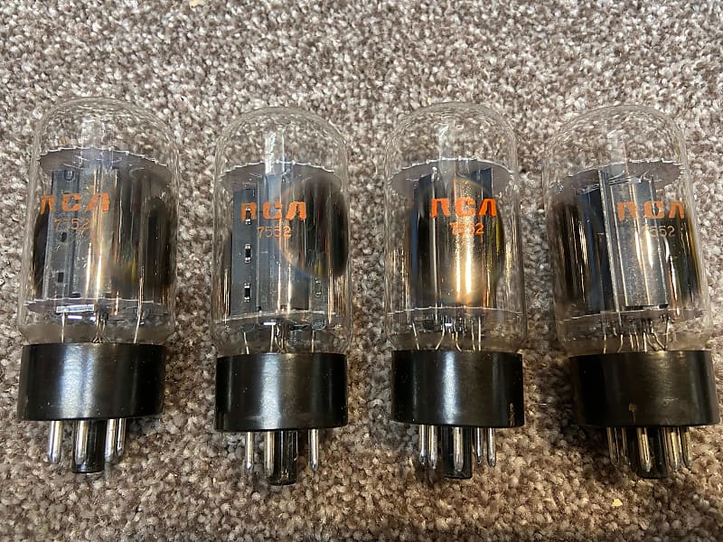 RCA 6L6GC Black Plate Quad set | Reverb