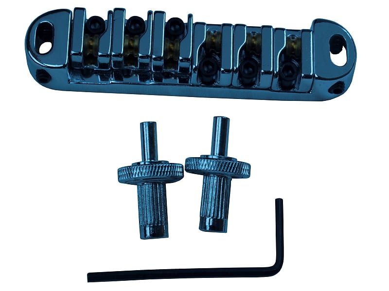 Roller tune-o-matic replacement bridges - Chrome | Reverb