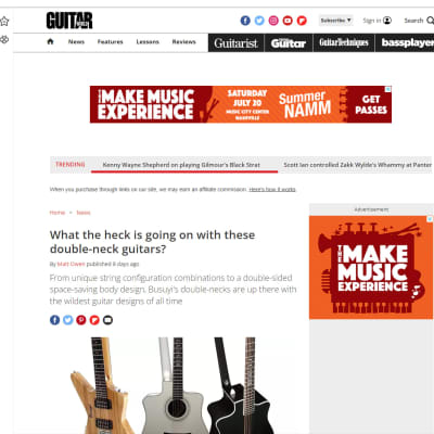 4 String Short Scale Neck Through Bass/6 String Tremolo | Reverb