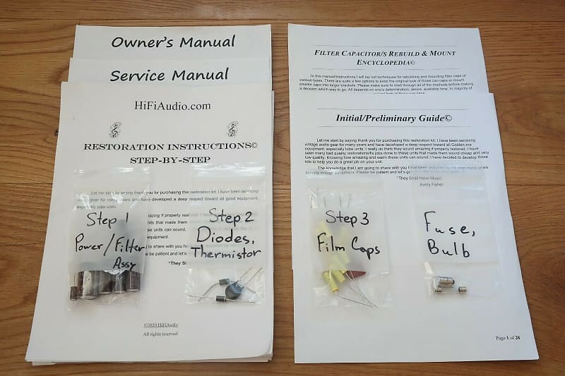 Dynaco SCA-50 restoration kit filter capacitor repair rebuild | Reverb