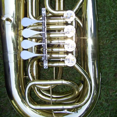 Tuba, with case and mouthpiece, 4 rotary valve, BBb key | Reverb
