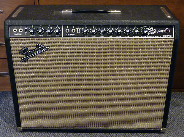 1965 Fender Twin Reverb Amp Bandmaster AB763 Blackface | Reverb