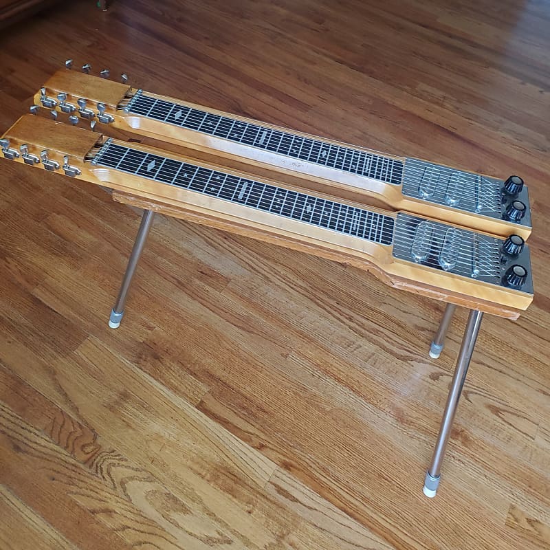 1950s Magnatone G-85-DW Dual 8 Double Neck Lyric Lap Steel | Reverb