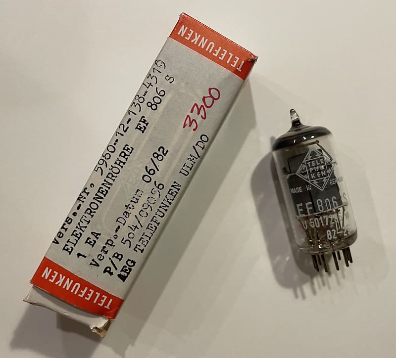 Telefunken EF806S 1982 MINT NOS NIB Diamond Bottom Vacuum | Reverb