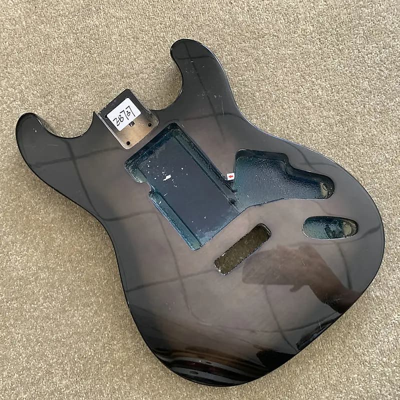 Basswood Grey Burst Guitar Stratocaster Style Body | Reverb