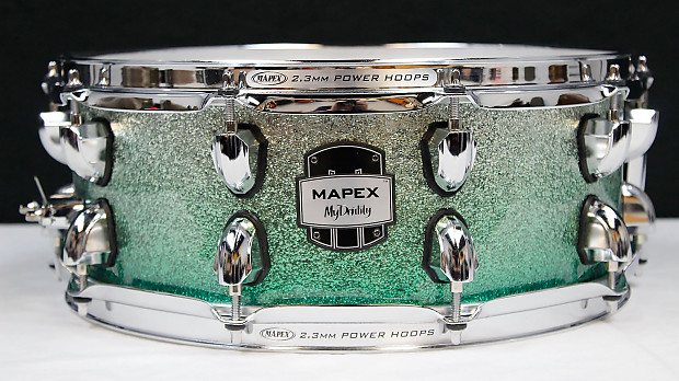 Mapex MyDentity Custom Made 14"x5.5" Snare Drum, Green Silver | Reverb