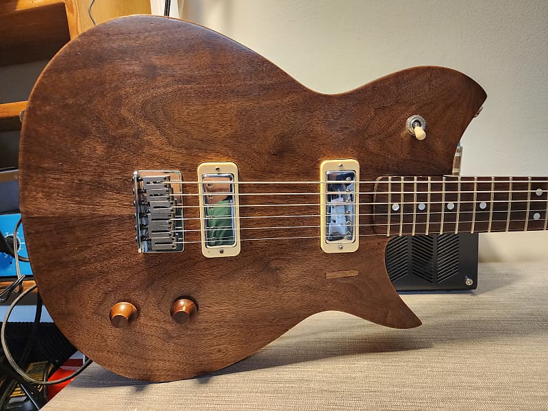 Walnut and Rosewood Partscaster Fano/RIC RB6 style Warmoth | Reverb