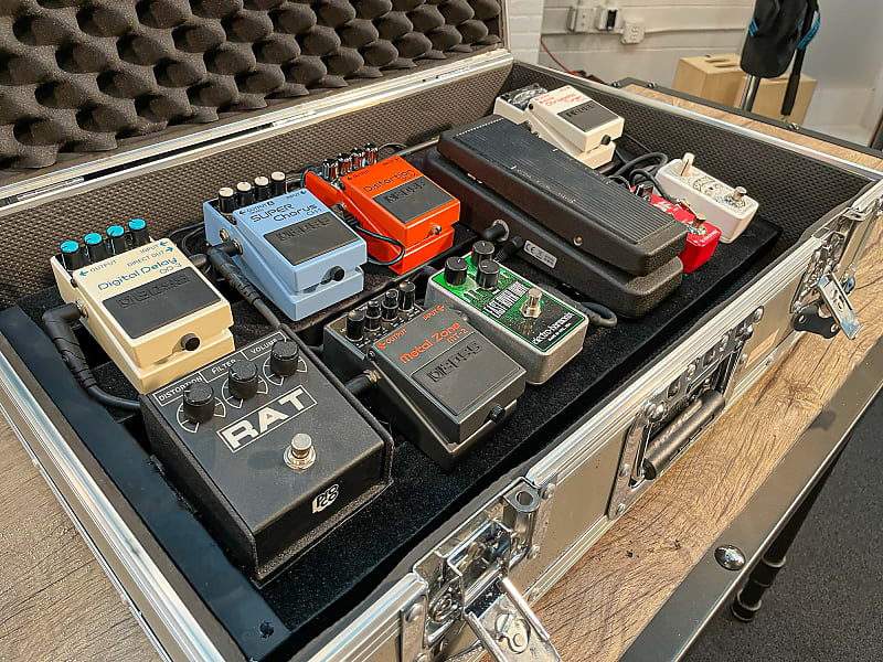 An Entire Rock Pedal Board with 10 Pedals, Pedaltrain-2, and | Reverb