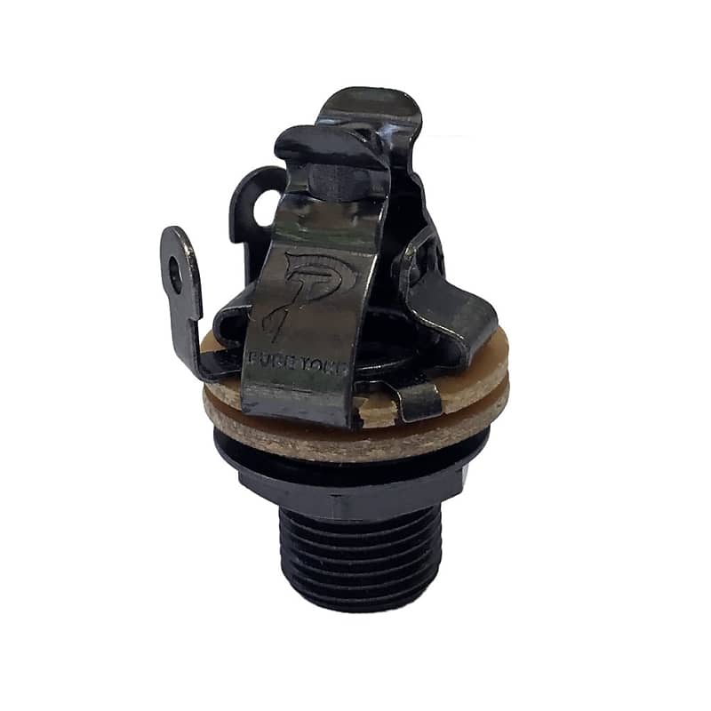 Pure Tone Full Contact Output Jack - PTT1BN Black Nickel Mono | Reverb