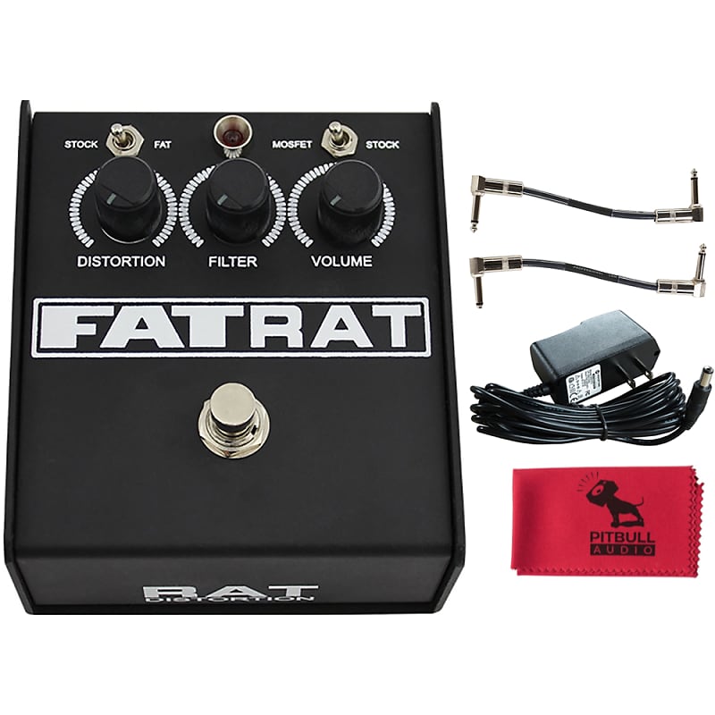 Pro Co Fat Rat Switchable Distortion Pedal w/ Power Supply, | Reverb