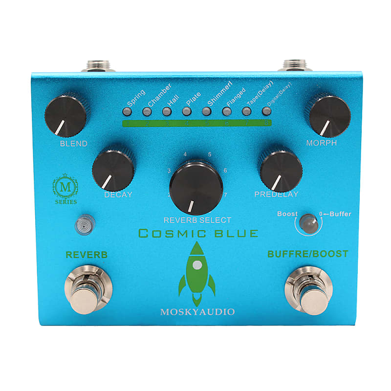 Mosky Audio cosmic blue Digital reverb Pedal with buffer | Reverb UK