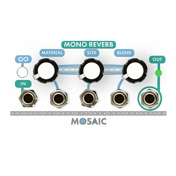 Mosaic 1U Mono Reverb DSP Reverb Effect Module (white) | Reverb