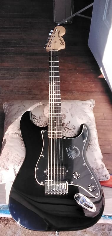 Fender Squier stratocaster Hardtail " String Thru Body | Reverb