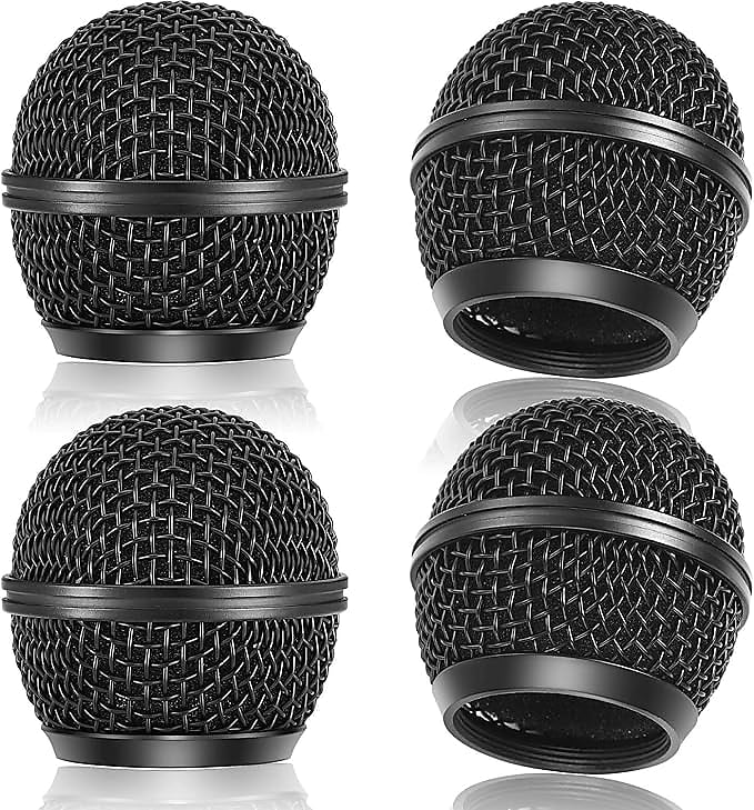 4PCS Black Microphone Ball Head Mesh Grill, SM58 Style | Reverb