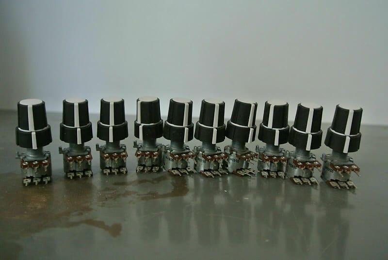 Lot of 10 ALPS 10K/250KA Dual Concentric Potentiometer W/ | Reverb