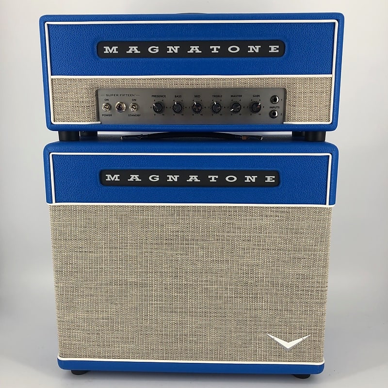Magnatone Super Fifteen Head & Cabinet - Regency Blue | Reverb
