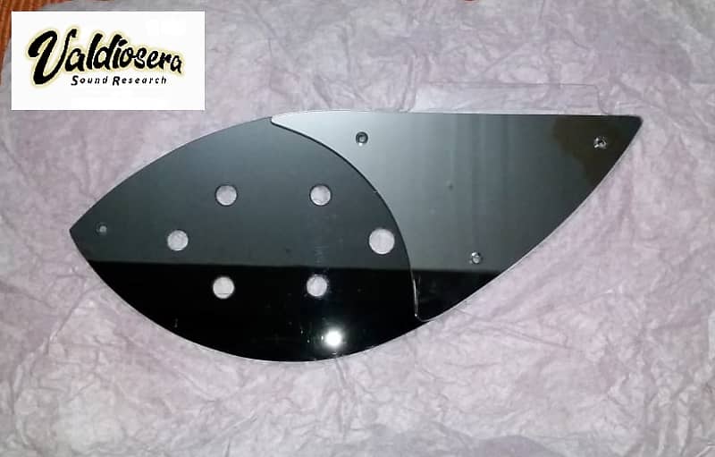 Hand made CLEAR upper & BLACK lower pickguard set plexiglass | Reverb