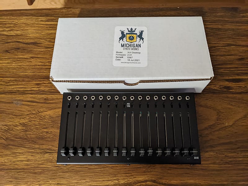 Michigan Synth Works XVI Desktop Faderbank Black | Reverb