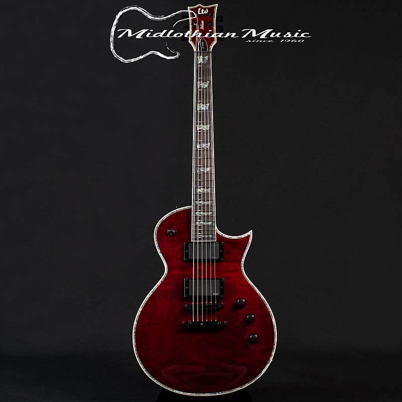ESP LTD EC-1000 Electric Guitar - Transparent Black Cherry | Reverb