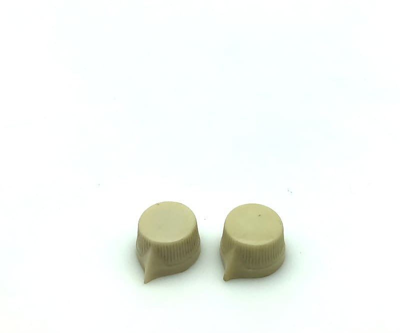 2 Vintage Daka-Ware Small Cupcake Pointer Knobs 19?? Ivory | Reverb