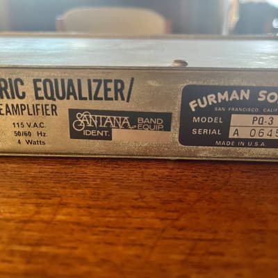 Furman PQ-3 1970s - Green Rackmount Parametric EQ - with | Reverb