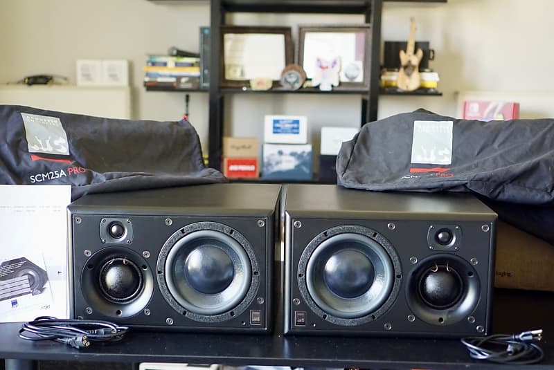ATC SCM25A Pro Studio Monitor Pair w/ Covers and Original | Reverb