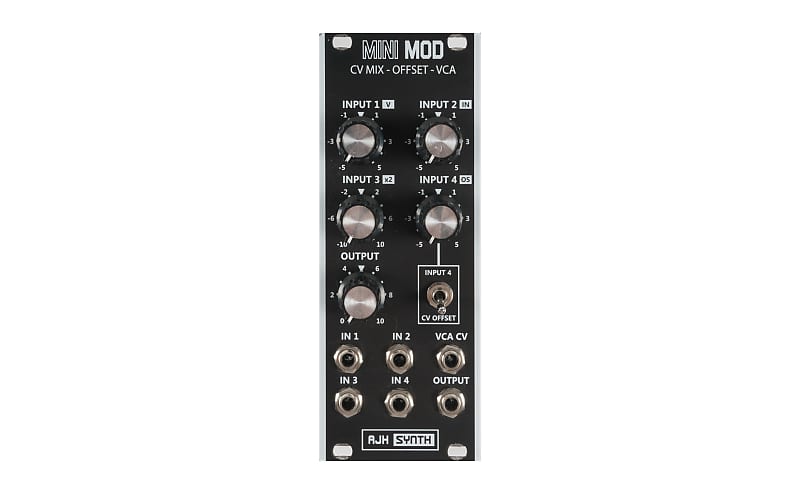 AJH Synth MiniMod CV Mixer + Offset + VCA (Black) [USED] | Reverb