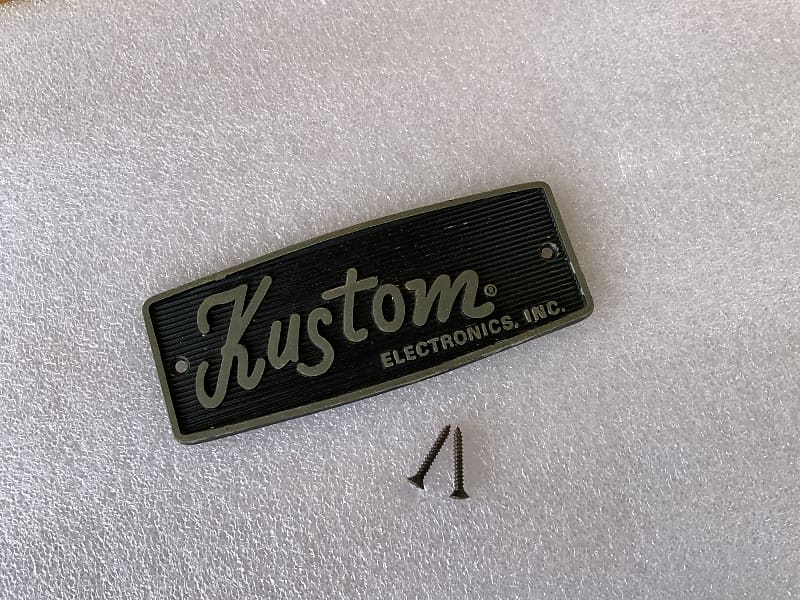 Vintage Kustom Name Plate Badge Amplifier Speaker Cabinet 5” | Reverb