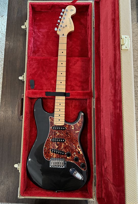 Partscaster Stratocaster 2019 - Black Sparkle with Hard Case | Reverb