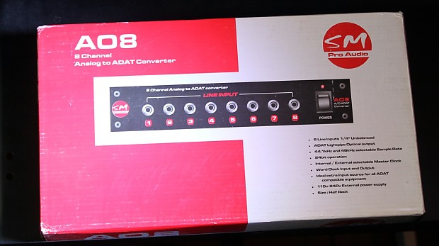 SM Pro Audio AO8, Line to ADAT optical converter | Reverb