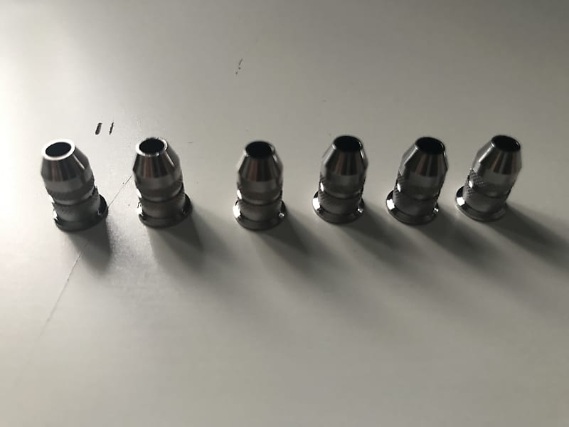 Set of 6 Guitar String Ferrules-6.5mm 6.5mm 2022 Chrome | Reverb UK