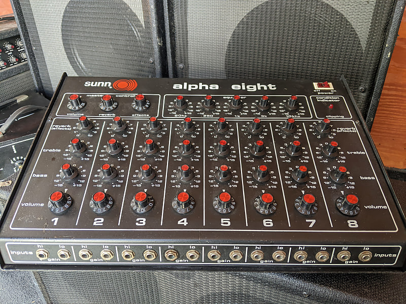 Sunn Alpha Eight Vintage Amplifier PA Mixer 1977 - Black | Reverb