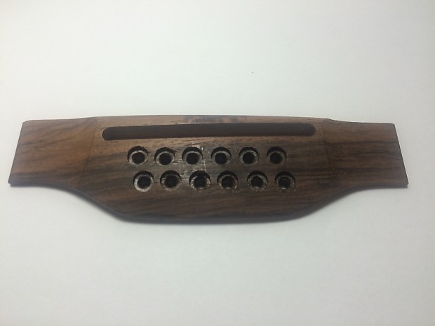 NOS 12-String Rosewood Acoustic Guitar Bridge for Adjustable | Reverb