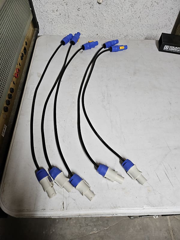 5x Lorom 2ft Powercon Extended Cable Power Plug Male to | Reverb