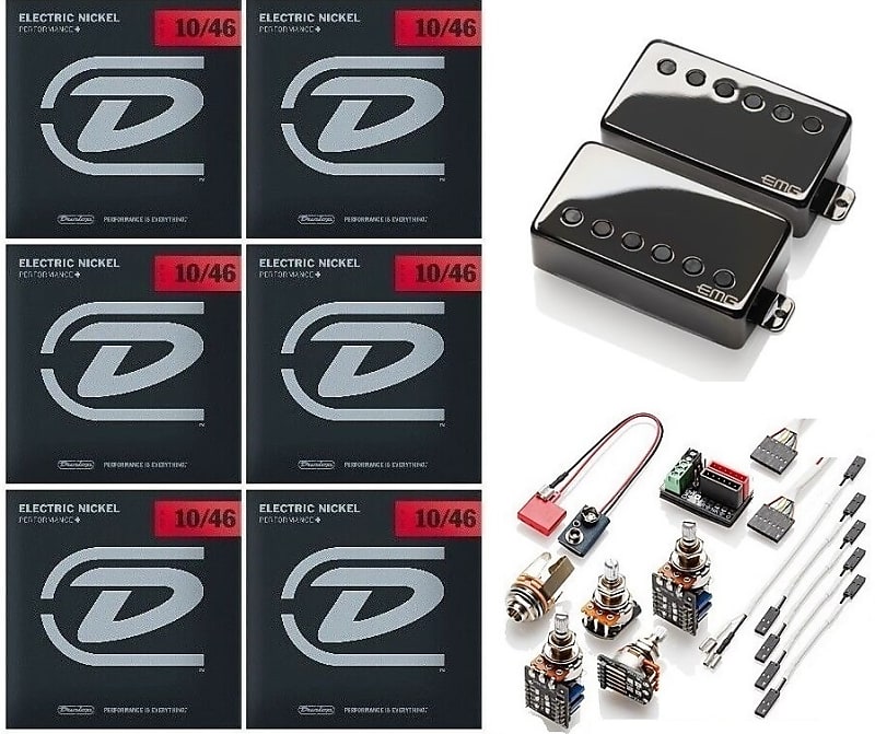 EMG F-57TW + 66TW BLACK CHROME DUAL MODE SET FLOYD SPACED | Reverb