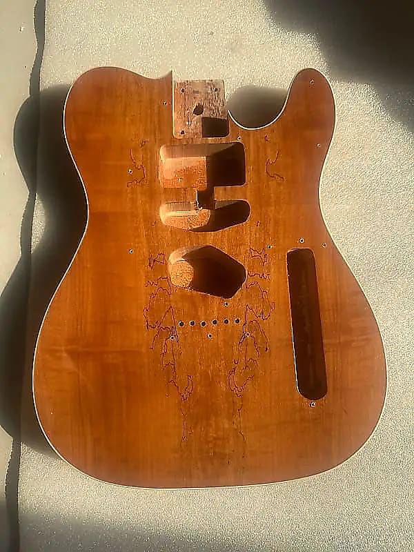 Spalted Maple Top HSS Telecaster Tele Style Guitar | Reverb Australia