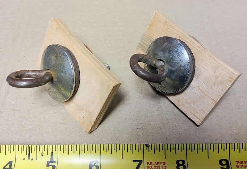 2x 80's Ludwig Marching Bass Drum Eyelet Bracket Mounts | Reverb