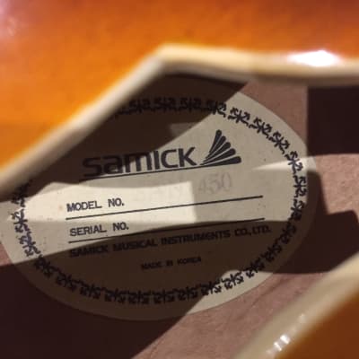 Samick san-450 1993 sunburst | Reverb