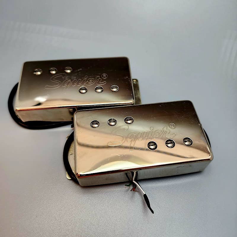 Squier Wide range humbucker set - Chrome | Reverb