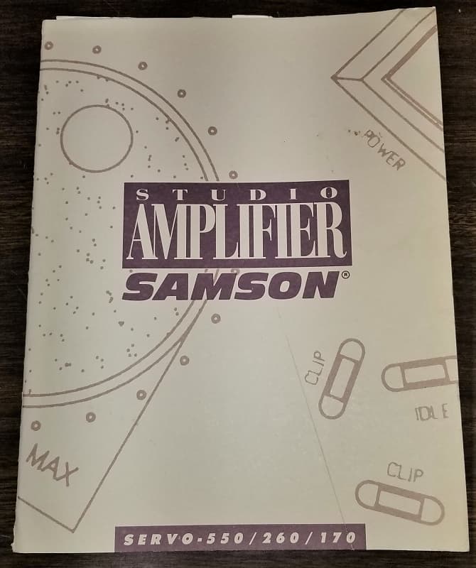 Samson SERVO-550/260/170 AMPS MANUAL 1993 | Reverb