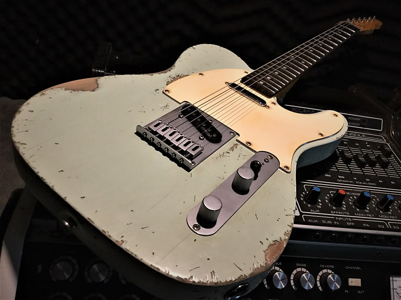 Relic Squier Telecaster Electric Guitar Road Worn Surf Green | Reverb