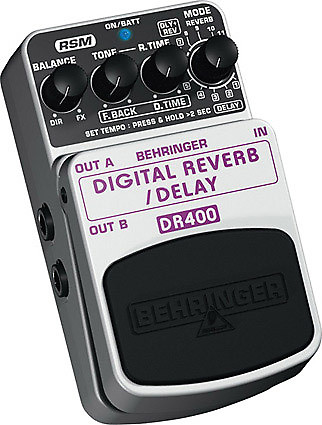 Behringer Dr400 Digital Stereo Reverb/Delay Effects Pedal | Reverb