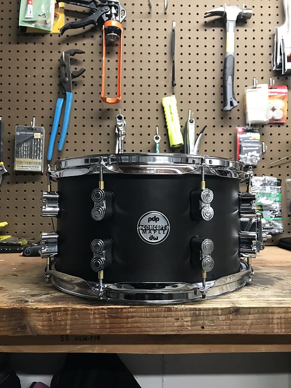 PDP Concept Maple Black Wax Snare 13X7” | Reverb